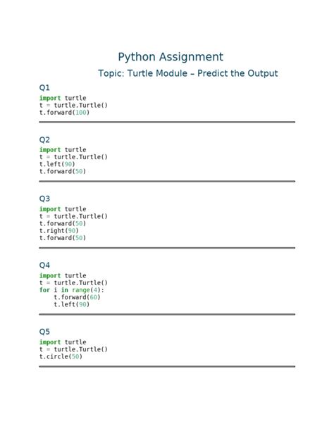 Python Turtle Module 2 Pdf