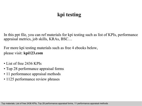 Kpi Testing Ppt
