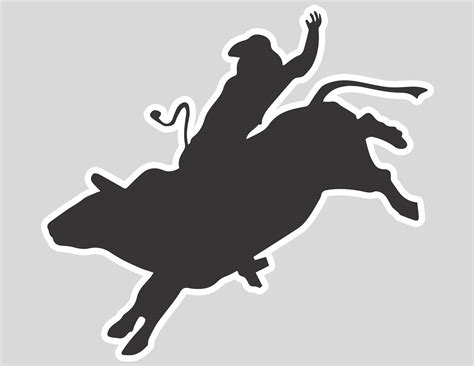 Rodeo Bull Rider Silhouette Yard Card For Lawn Sign Rental Businesses