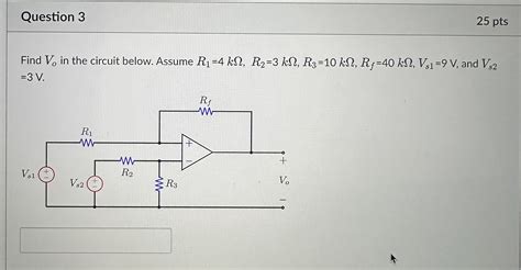 question 3find vo ﻿in the circuit below assume