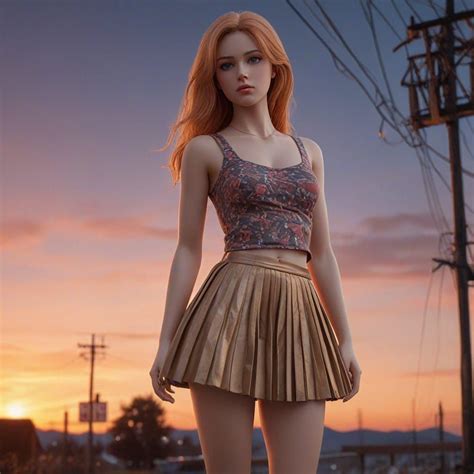 Slender Fantasy Love Doll In Vibrant Dreamlike En Ai Art