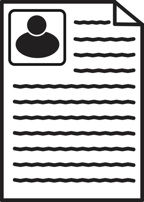 Icono De Reanudar Símbolo Del Documento De Contrato Reanudar El Letrero Comercial 8884580