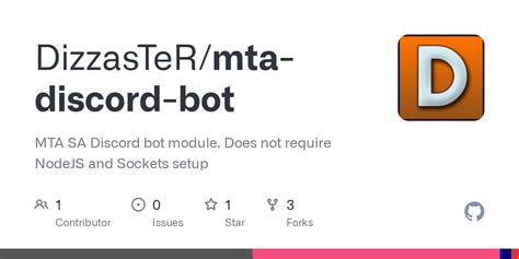 github dizzaster mta discord bot mta sa discord bot module does not