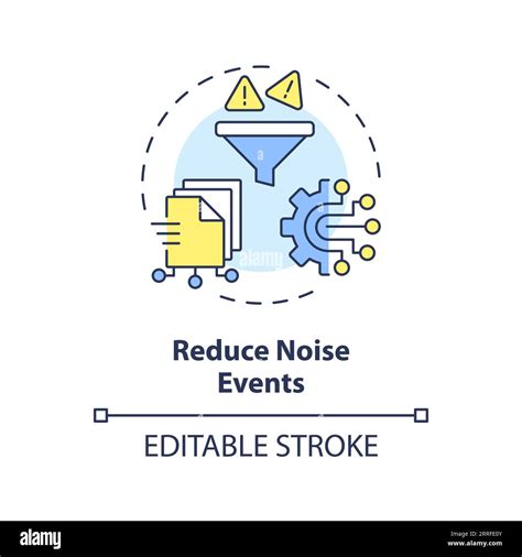 2d Thin Linear Colorful Reduce Noise Events Icon Stock Vector Image