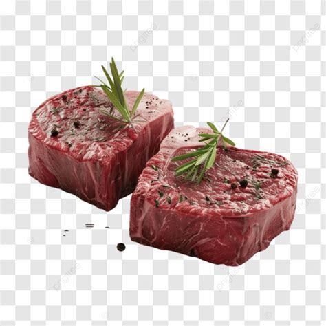 투명한 배경에 분리된 양념을 곁들인 육즙이 풍부한 생 필레 미뇽 스테이크 생 필레미뇽 육즙이 많은 스테이크 스테이크 Png