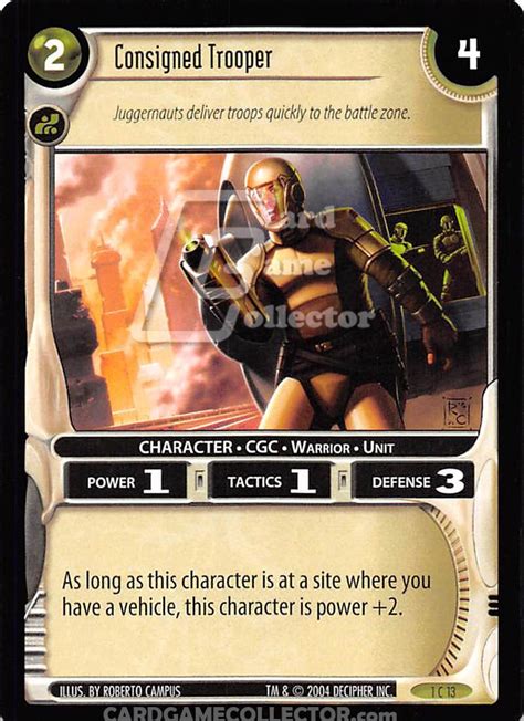 Consigned Trooper Wars Tcg