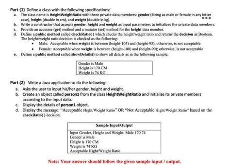 Solved Part 1 Define A Class With The Following