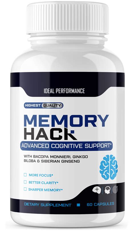 Ideal Performance Memory Hack Brain Supplement Pills Youthful Brain Function 1pack