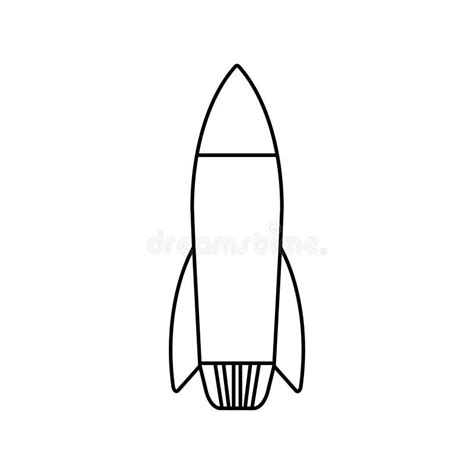 Rocket Icon Vector Bomb Illustration Sign Nuclear Weapon Symbol