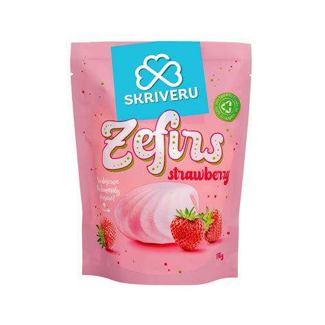 Zefyrai Braškių Skonio Skriveru 170 G