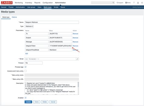 Zabbix 6 2 cảnh báo qua Telegram
