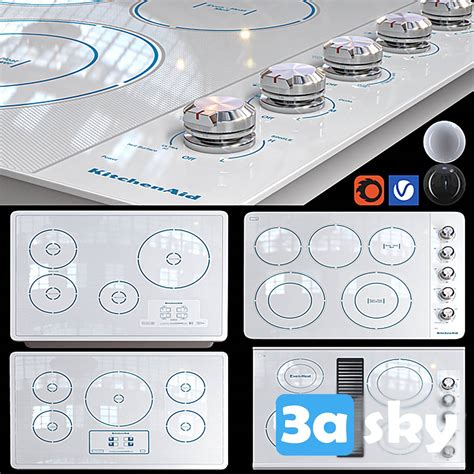 Kitchenaid Induction Cooktop 3d Model High Quality 3ds Max File