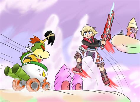 Shulk Vs Bowser Jr ~commission~ By Xero J On Deviantart Bowser Anime Xenoblade Chronicles Wii