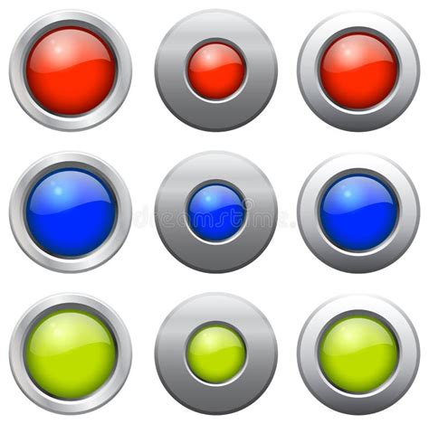 Glossy Web Buttons Stock Vector Illustration Of Colour