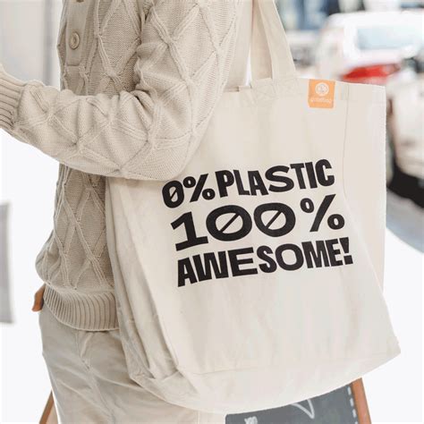 goodbag - '100% awesome' canvas tote bag