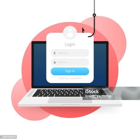 Phishing Scam Hacker Attack Computer Hack Concept Cyber Security Concept Message Icon Stock