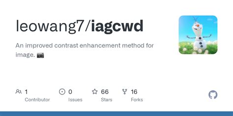 GitHub Leowang Iagcwd An Improved Contrast Enhancement Method For Image Camera