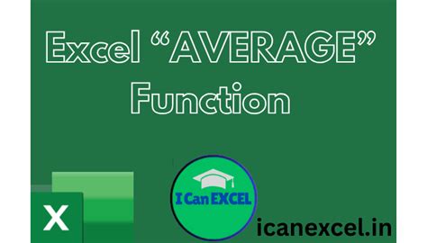 Excel Average Function Formula Examples Free Video
