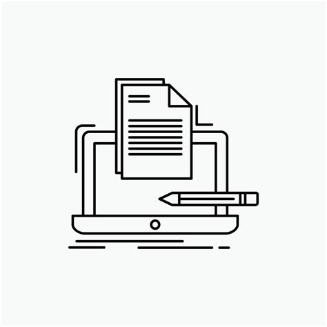 Coder Coding Computer List Paper Line Icon Vector Isolated