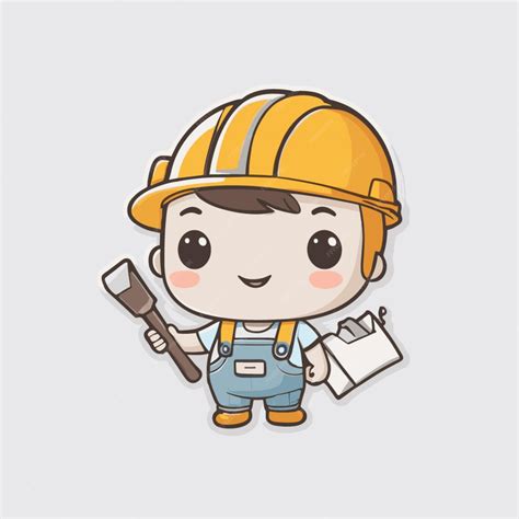 Premium Vector Construction Worker Cartoon Vector