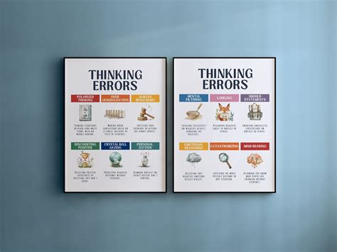 Thinking Errors Poster Cognitive Distortion Poster Mental Health Thinking Errors Poster Cognitive Distortion Poster Mental Health