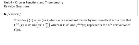 Trigonometry Calculus Induction Ribo