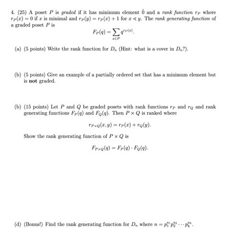 4 25 a poset p is graded if it has minimum element