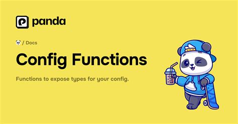 Config Functions Panda Css Panda Css