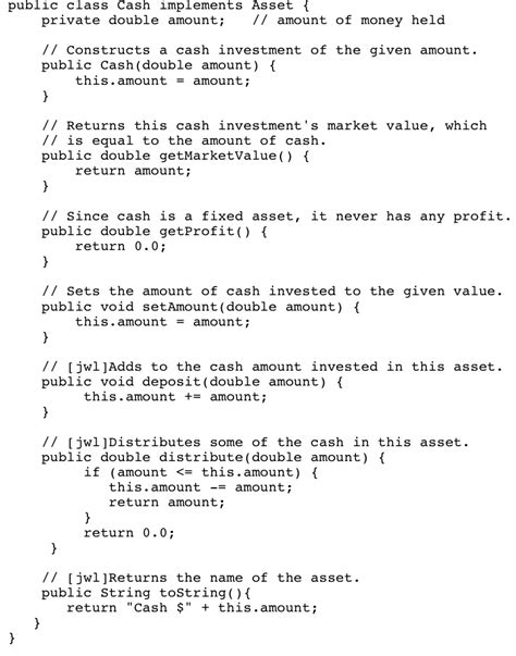 Solved 13 Add An Equals Method To The Cash Class Introduced