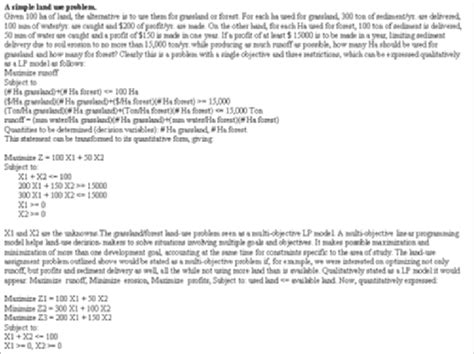3 Example Of Linear Programming Problem Download Scientific Diagram