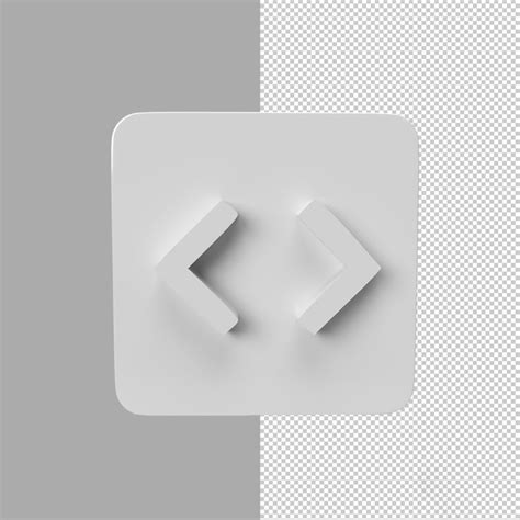 Premium PSD | Code icon. 3d render illustration
