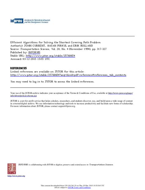 Pdf Efficient Algorithms For Solving The Shortest Covering Path Problem