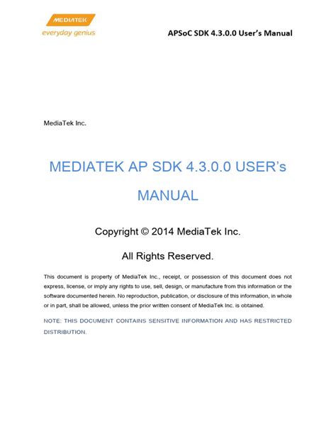 Mtk Apsoc Sdk User Manual Pdf Proprietary Software Flash Memory