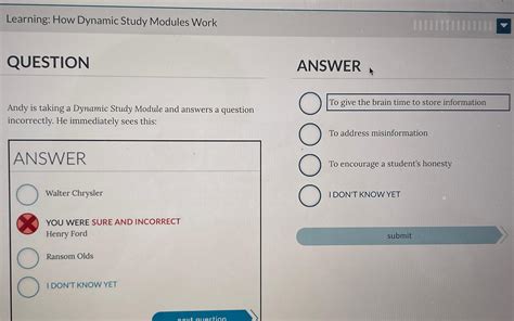 Solved Learning How Dynamic Study Modules Workquestionandy Chegg