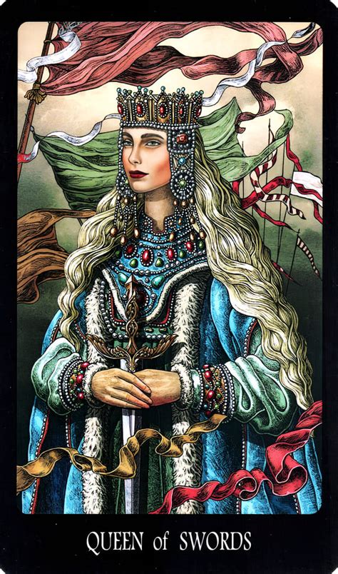 Queen Of Swords Slavic Legends Tarot Elvi Tarot