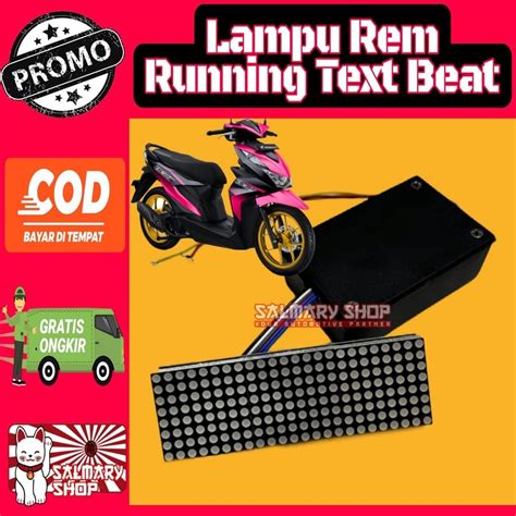 Jual Stoplamp Running Text Animasi Beat Fi Esp New Deluxe Lampu Led Rem