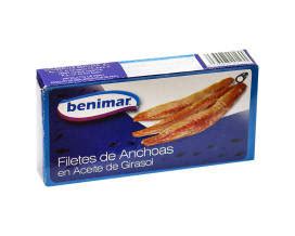 Филе анчоуса в подсолнечном масле Benimar Filetes de Anchoas en Aceite ...