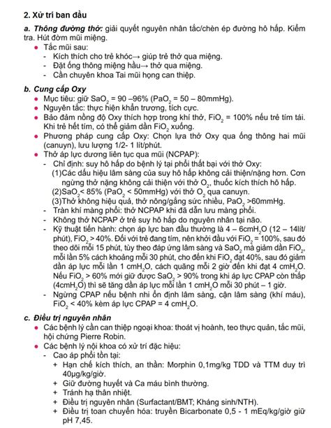 Suy Hô Hấp Cấp Trẻ Sơ Sinh