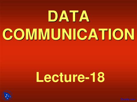 Quadrature Amplitude Modulation Data Communication Lecture Slides