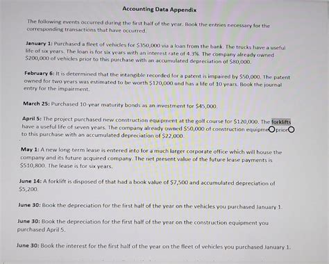 Solved The Following Events Occurred During The First Half