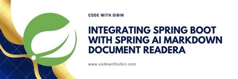 springboot ai markdown java springai developers tech sibin m