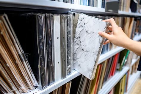 Male Hand Choosing File Folder In Stationery Shop Stock Photo Image Of Picking Ring 173855636