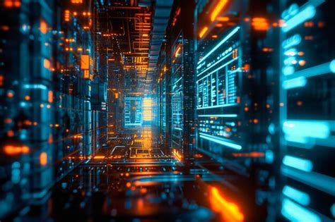 Server Room Dynamics Hightech Networking And Data Storage Digital Infrastructure In Cyberspace
