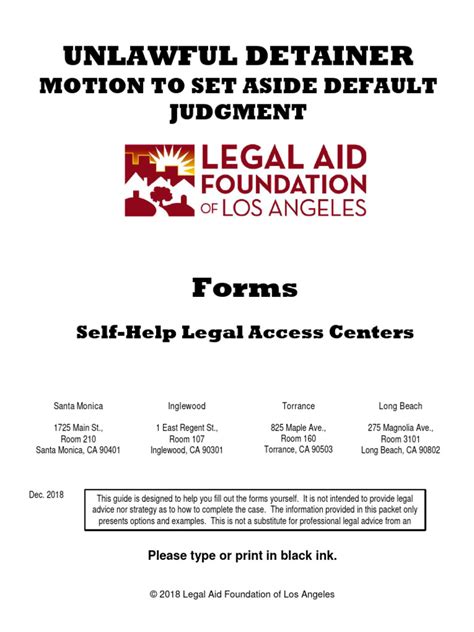 Ud Emergency Ex Parte For Motion To Set Aside Default Judgment Forms