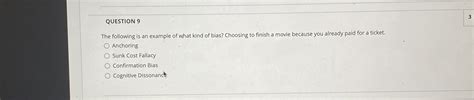 solved question 9the following is an example of what kind of