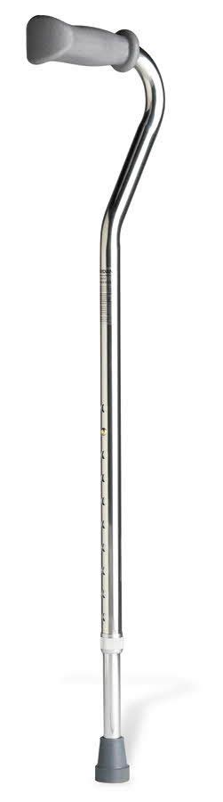 Medline Premium Aluminum Offset Handle Cane 250lb 6ct