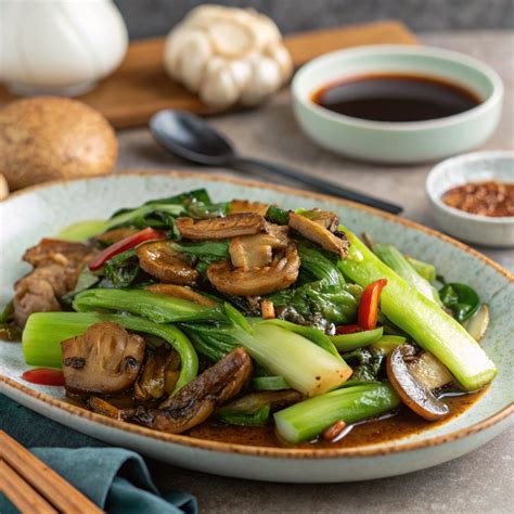 Savory Bok Choy And Shiitake Mushroom Stir Fry Teresas Recipes