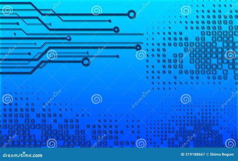 Technology Background With Code 4k Background Stock Illustration