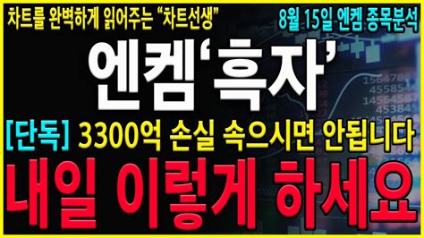 엔켐 주가 전망 주주님들 축하드립니다 흑자전환성공 그런데 3300억 손실 가짜 찌라시에 흔들리지 마세요 3300억 손실 진실은 이 것 엔켐주가 엔켐