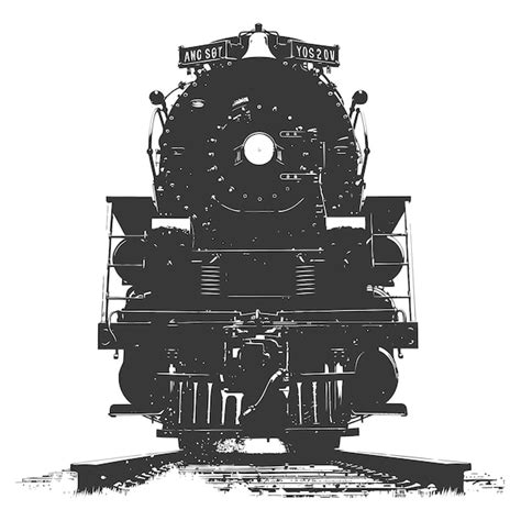 Só A Silhueta Da Locomotiva é De Cor Preta Vetor Premium